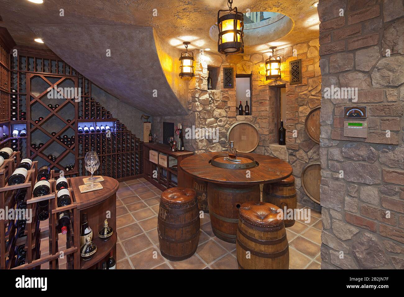 Residential wine cellar modern hi-res stock photography and images - Alamy