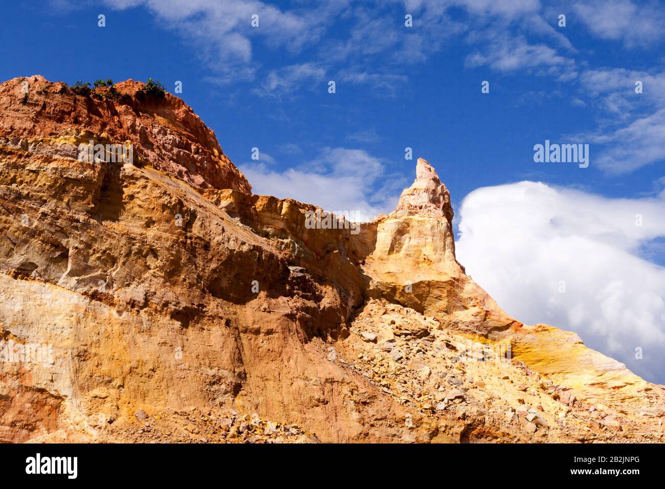Gold Open Pit Mining Or Quarry Platform Deep In The Amazon Basin Stock ...