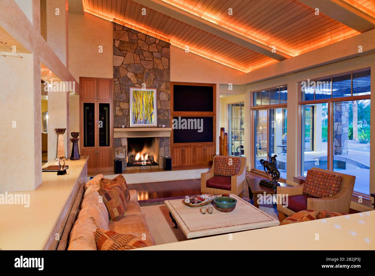 Living room interior design of luxurious manor house Stock Photo - Alamy