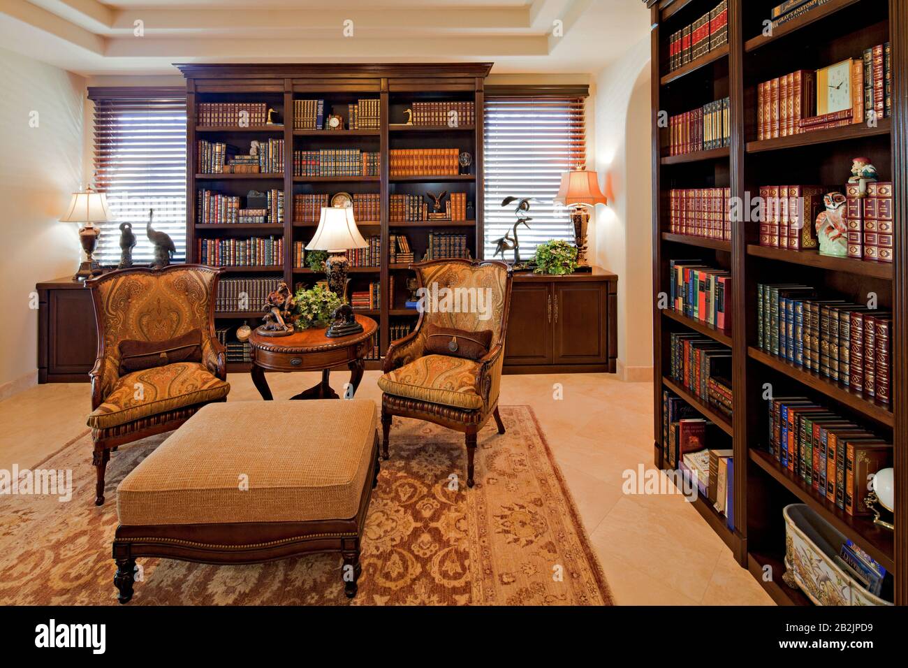 Luxurious study room in mansion Stock Photo - Alamy