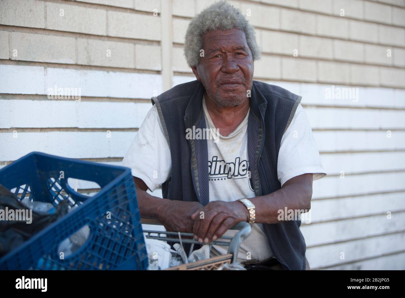 Portrait of African American homeless man Stock Photo - Alamy