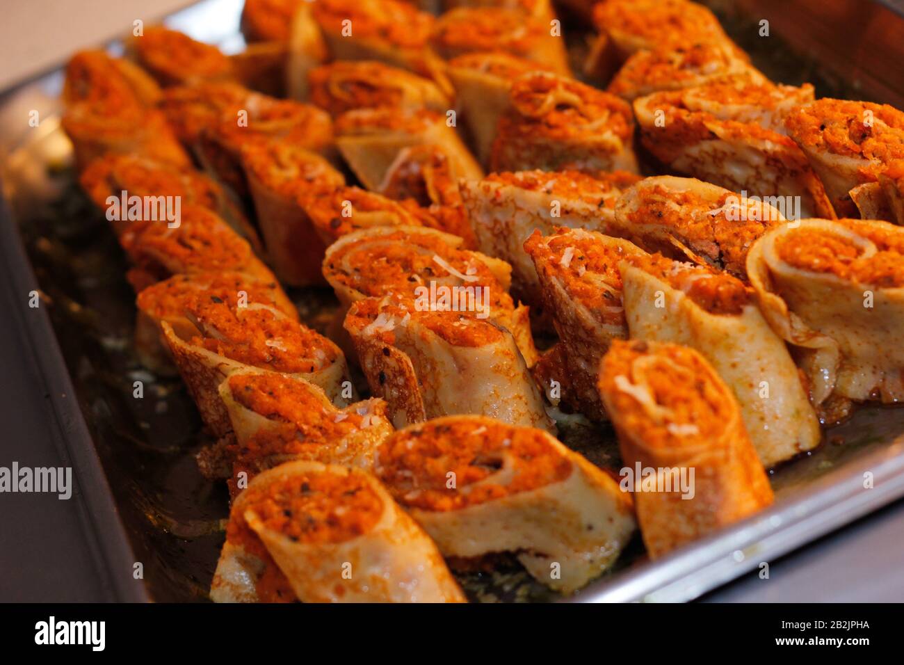 Snacks and tasty morsels in a buffet Stock Photo - Alamy