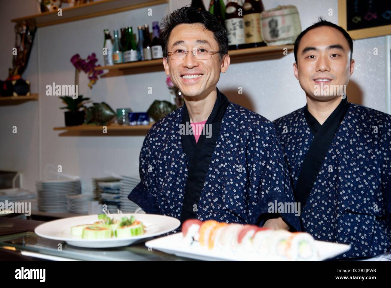 Portrait japanese sushi chefs hi-res stock photography and images - Alamy