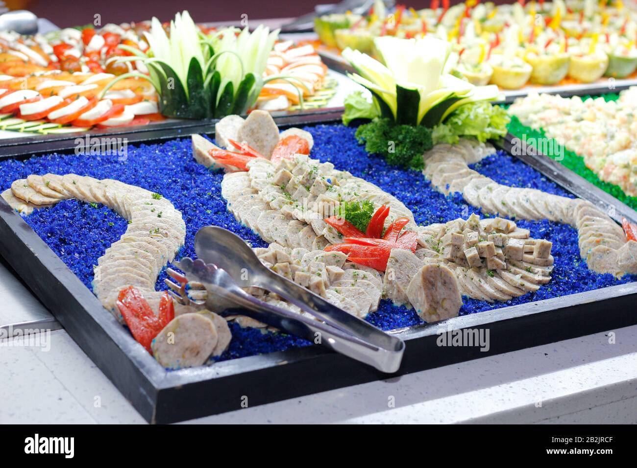 Snacks and tasty morsels in a buffet Stock Photo - Alamy