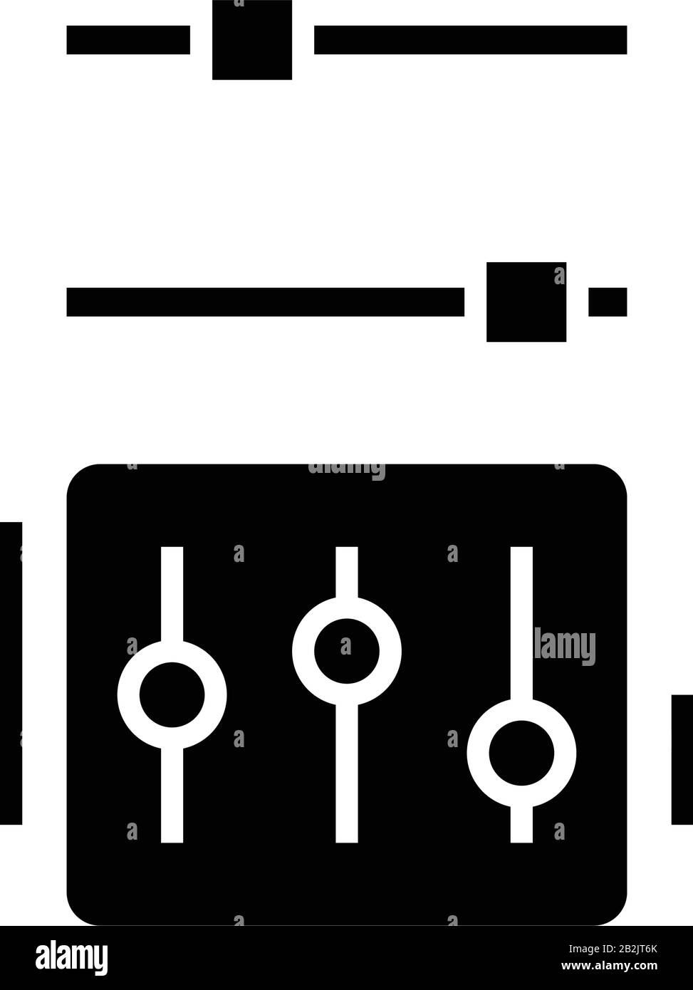 Personal settings black icon, concept illustration, vector flat symbol ...