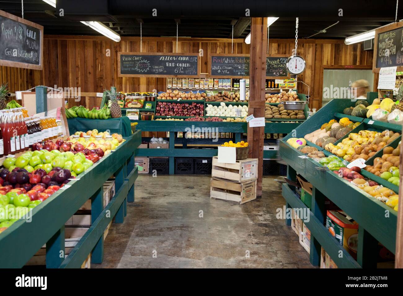 Interior view of grocery store Stock Photo - Alamy