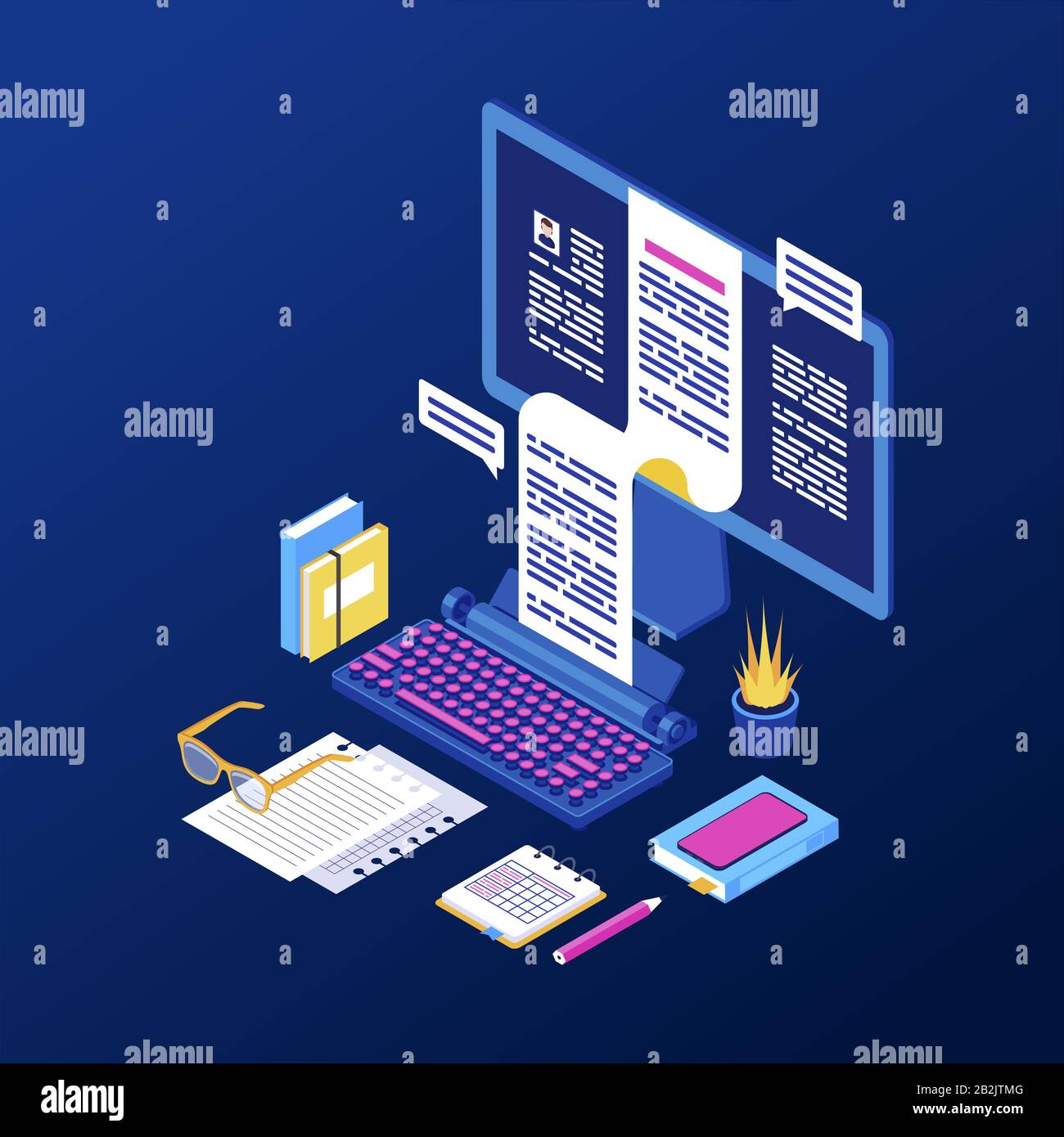 Essay document Stock Vector Images - Alamy