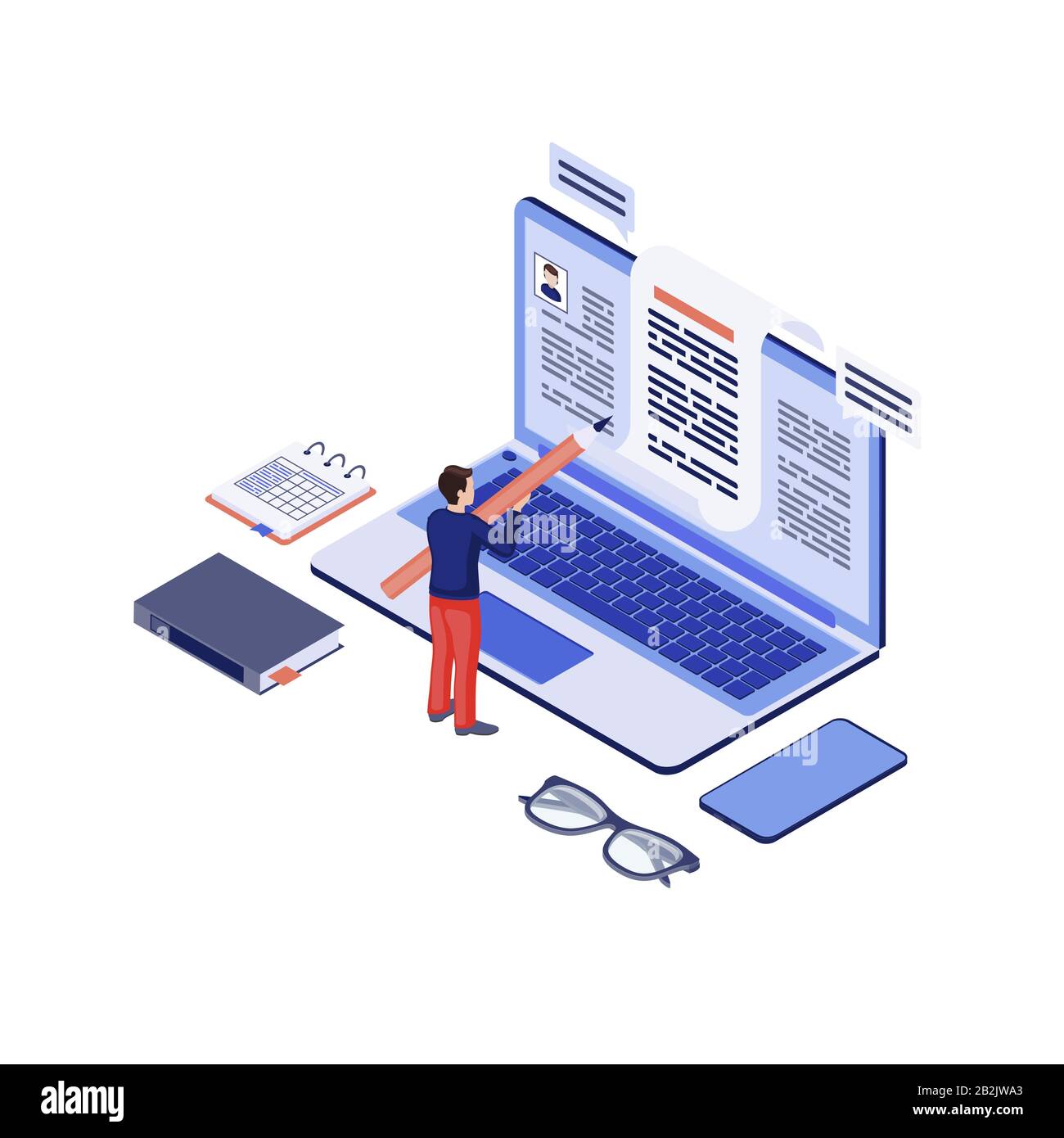 Creating content Stock Vector Images - Alamy