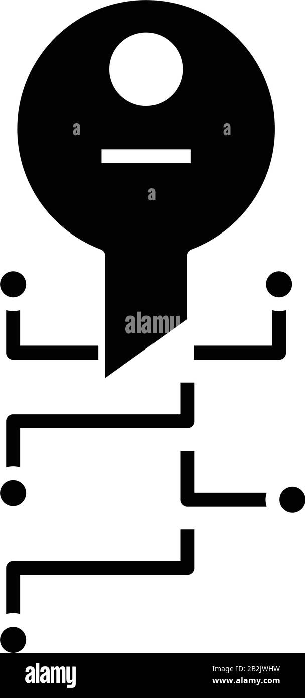 Password key black icon, concept illustration, vector flat symbol ...