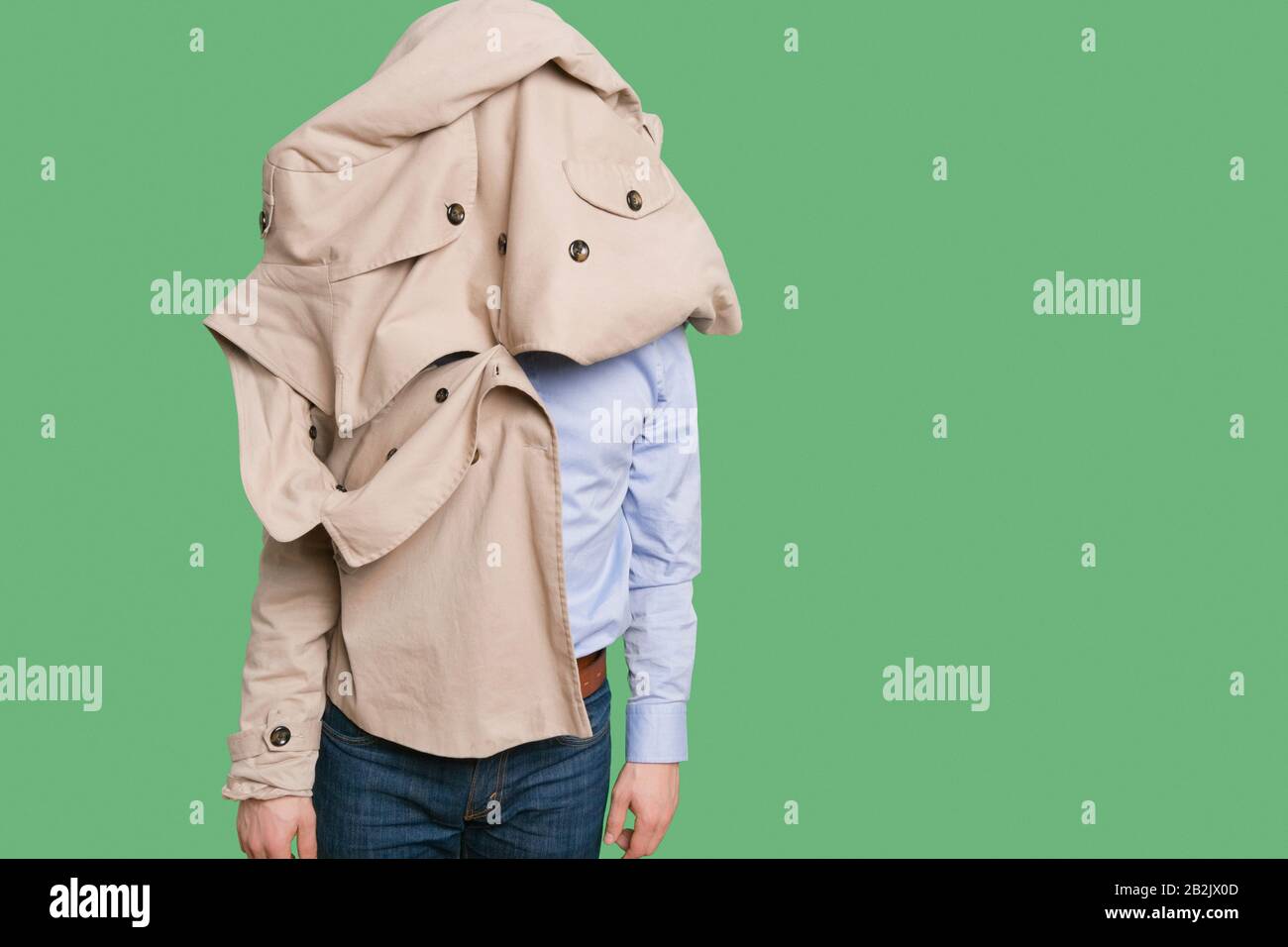 Covered jacket over head hi-res stock photography and images - Alamy