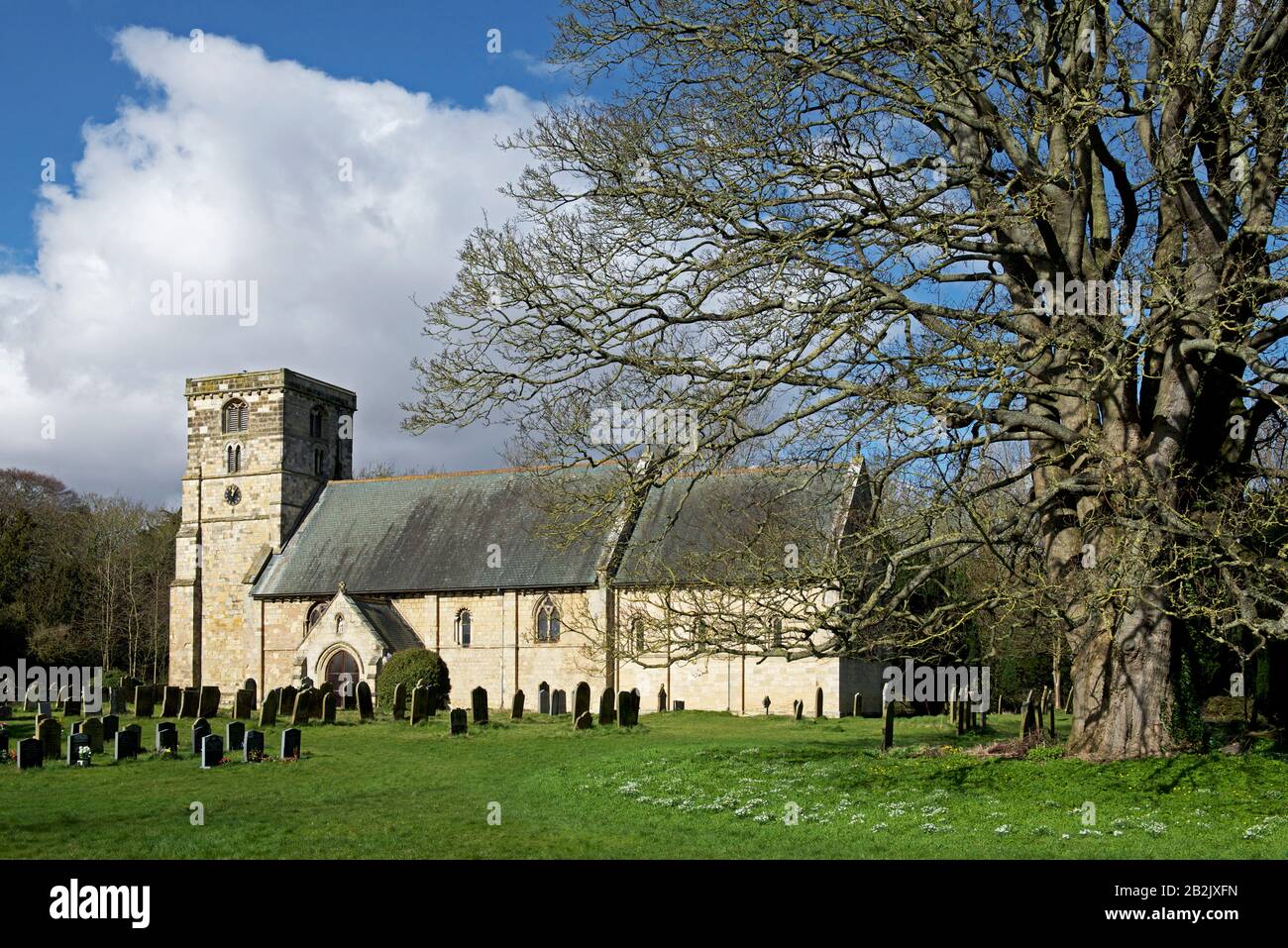 St Mary's Church, in the village of Kirkburn, East Yorkshire, England ...