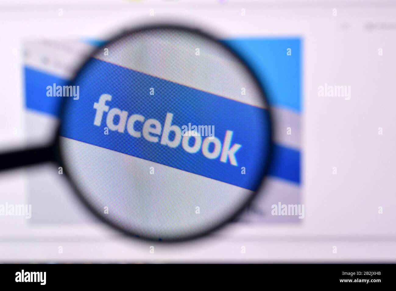 NY, USA - FEBRUARY 29, 2020: Homepage of facebook website on the ...