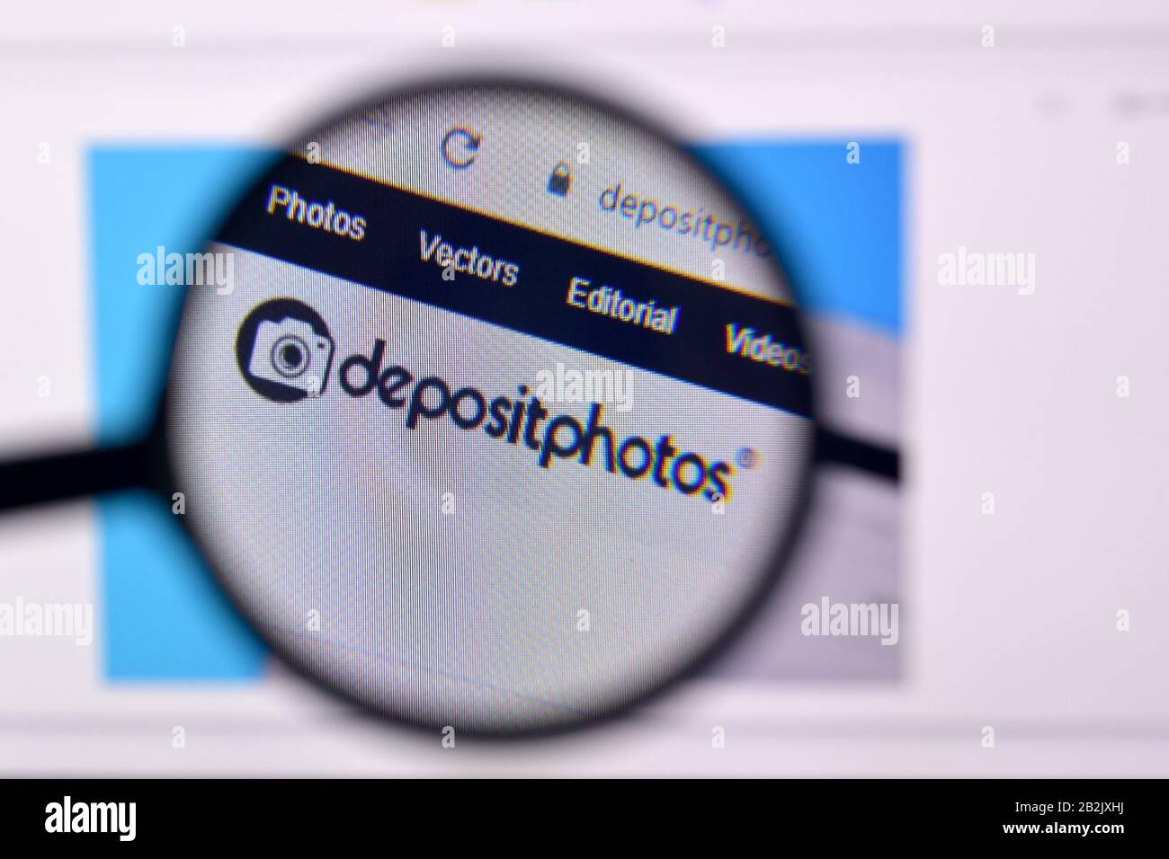 NY, USA - FEBRUARY 29, 2020: Homepage of depositphotos website on the ...