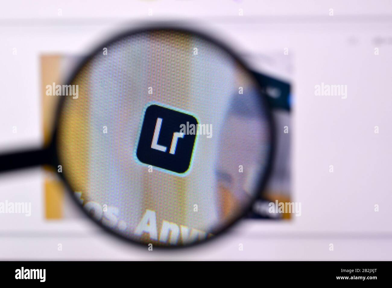 NY, USA - FEBRUARY 29, 2020: Web page of adobe lightroom product on ...
