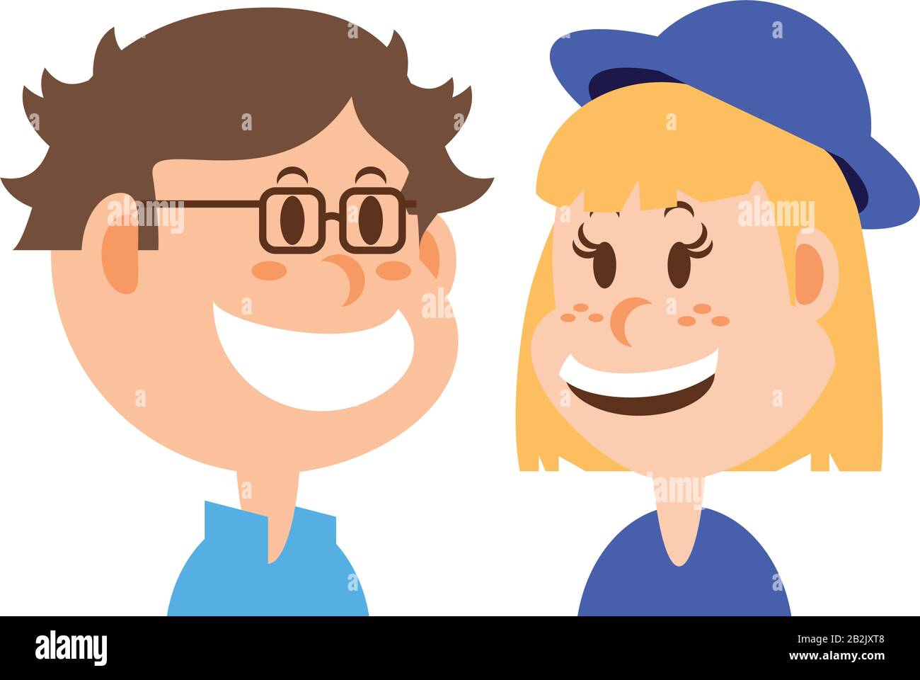 children smiling on white background vector illustration design Stock ...