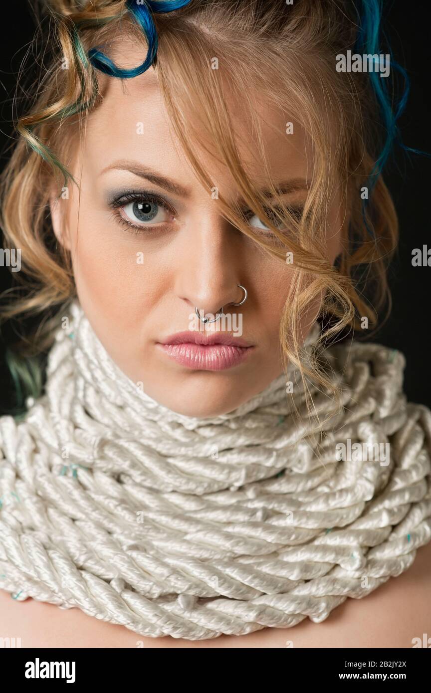 Women neck rope hi-res stock photography and images - Alamy