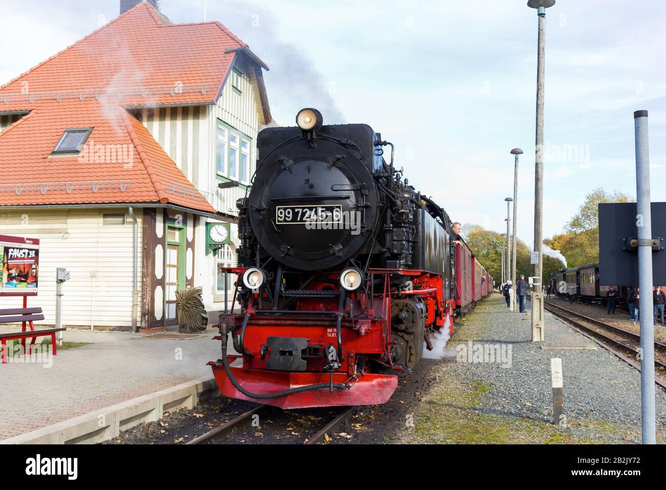 A steam train on the Harz mountain railway at Elend Stock Photo - Alamy