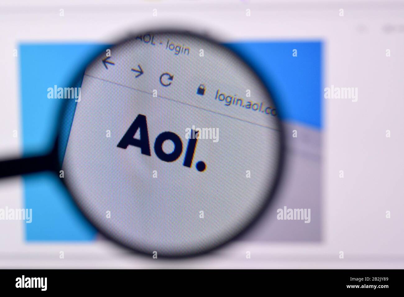 Aol website screen hi-res stock photography and images - Alamy