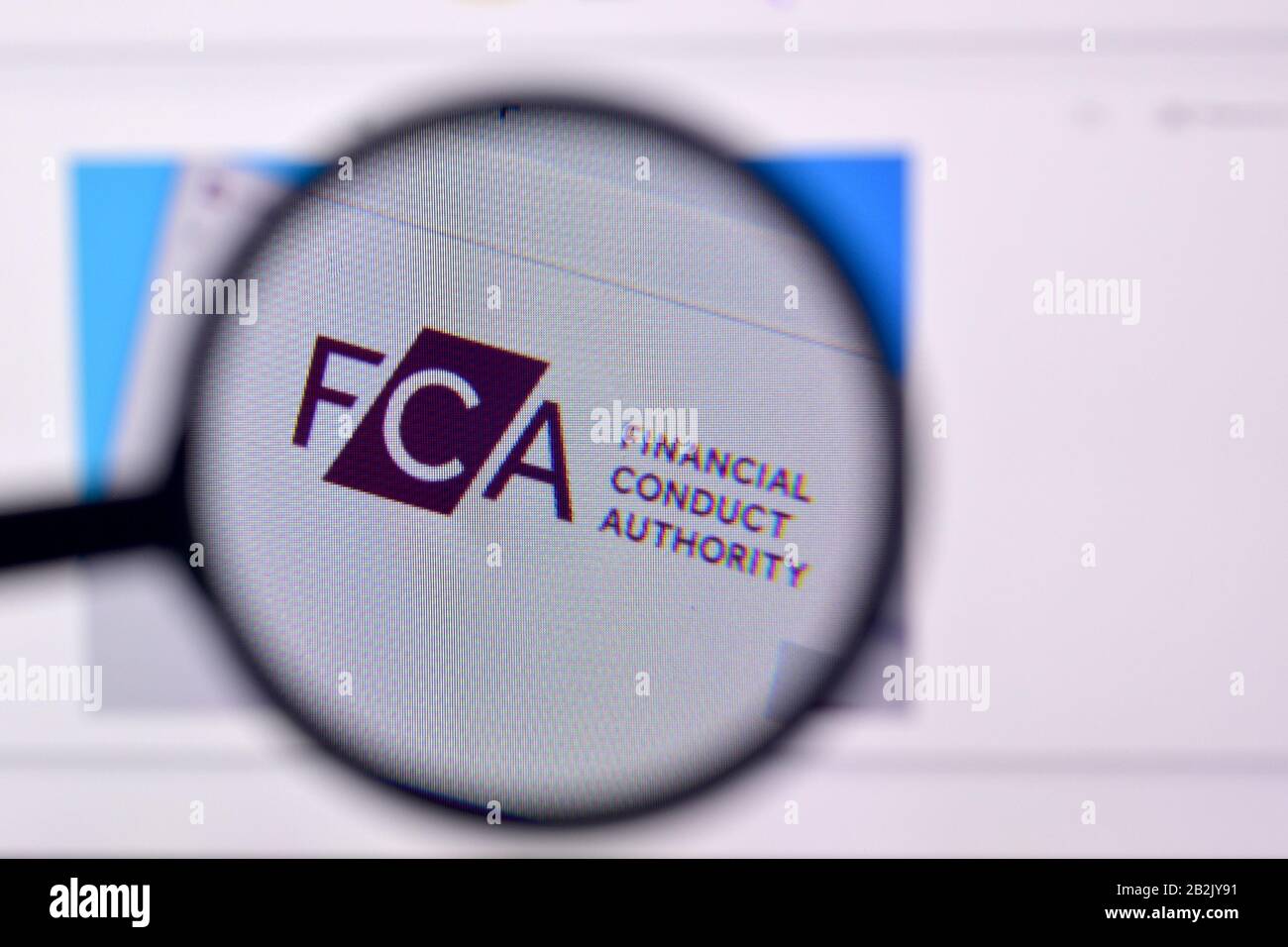 NY, USA - FEBRUARY 29, 2020: Homepage of fca org website on the display ...