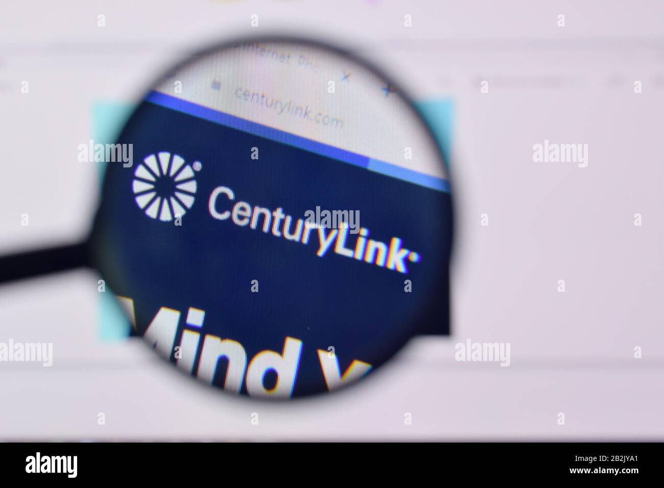 NY, USA - FEBRUARY 29, 2020: Homepage of centurylink website on the ...