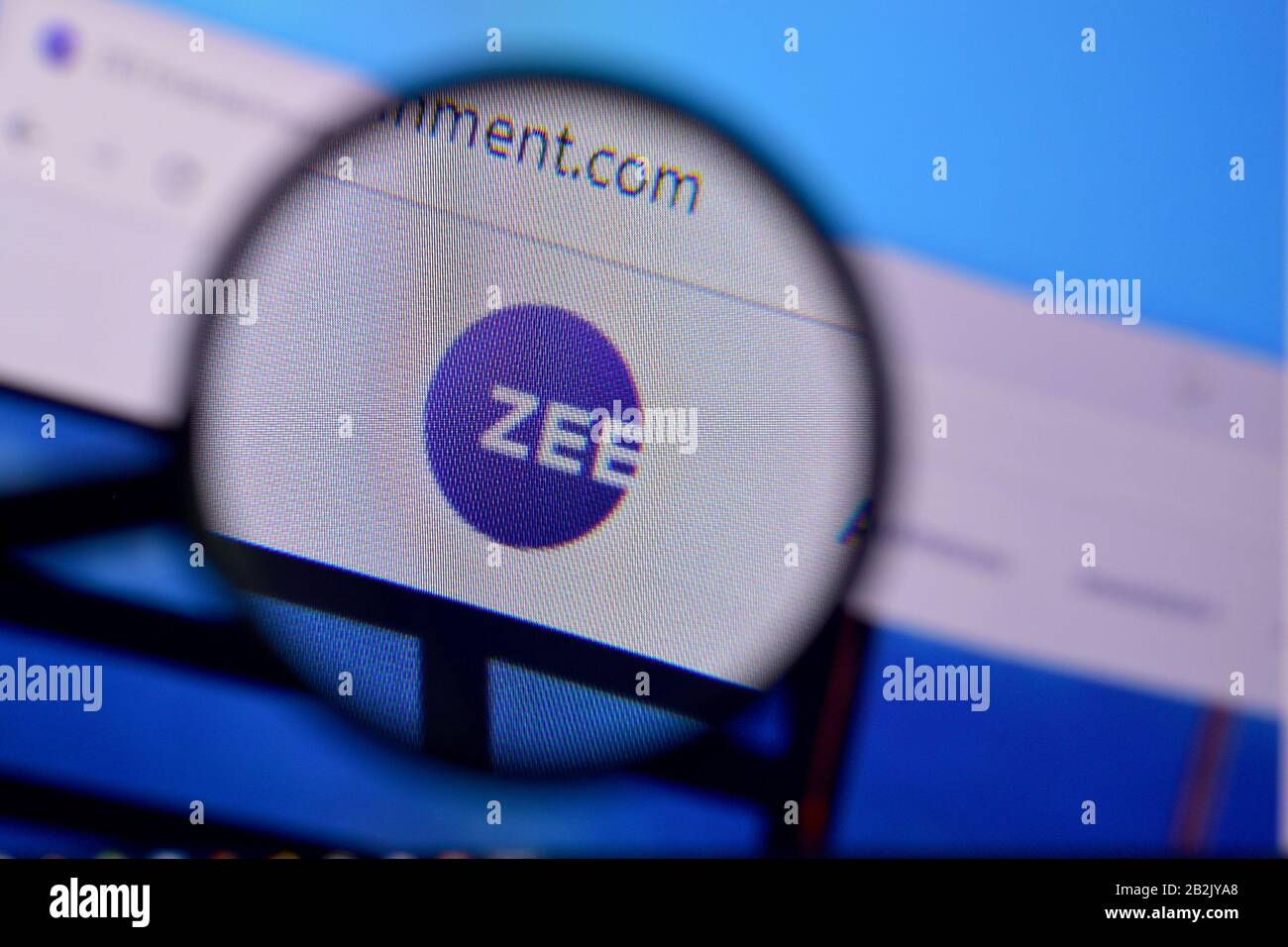 NY, USA - FEBRUARY 29, 2020: Homepage of zee entertainment website on ...