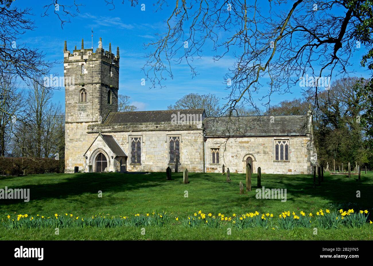 St Martin's Church, in the village of Hayton, East Yorkshire, England ...