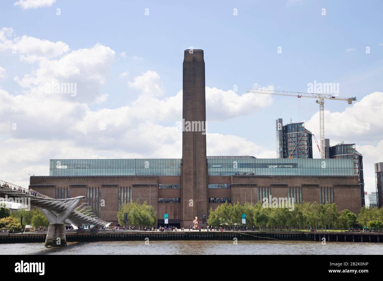Tate Modern art museum and River Thames at London, England, UK Stock ...