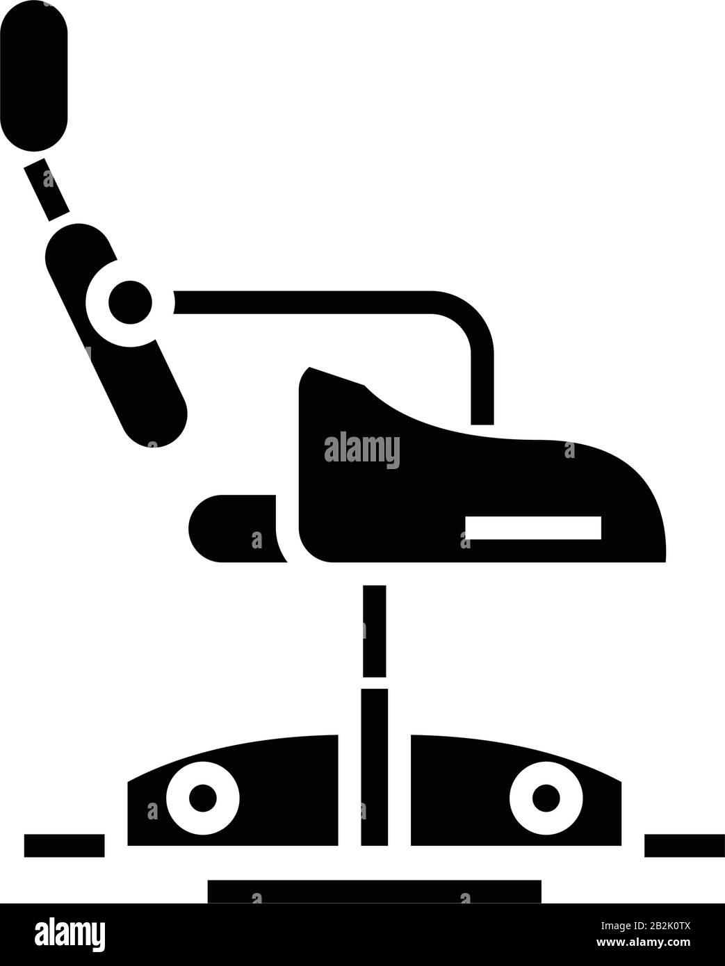 Modern chair black icon, concept illustration, vector flat symbol ...