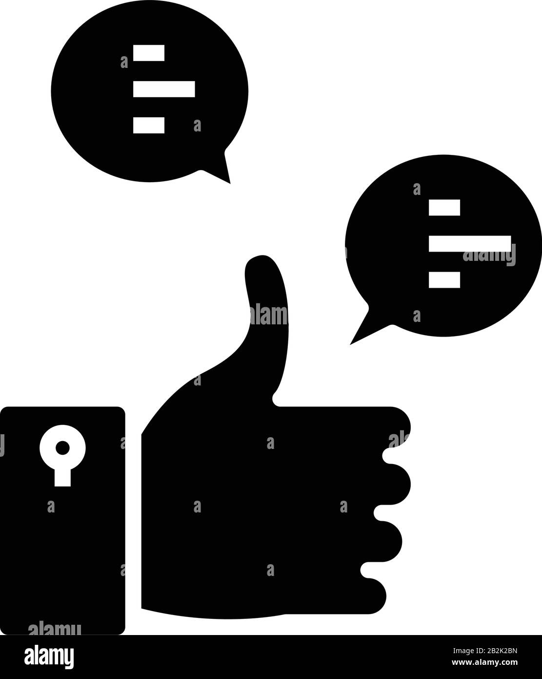 Marks and comments black icon, concept illustration, vector flat symbol ...