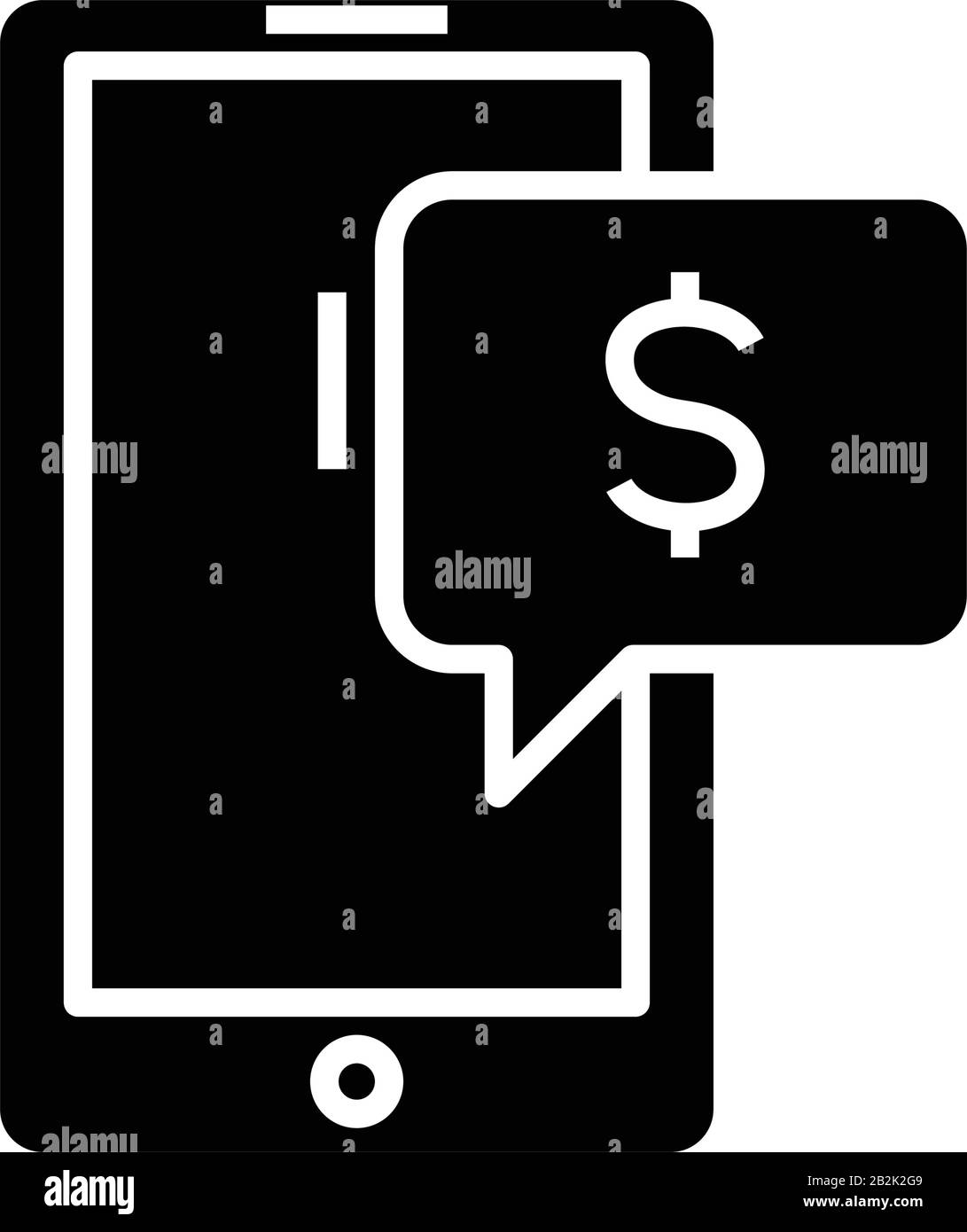 Payment bill black icon, concept illustration, vector flat symbol ...