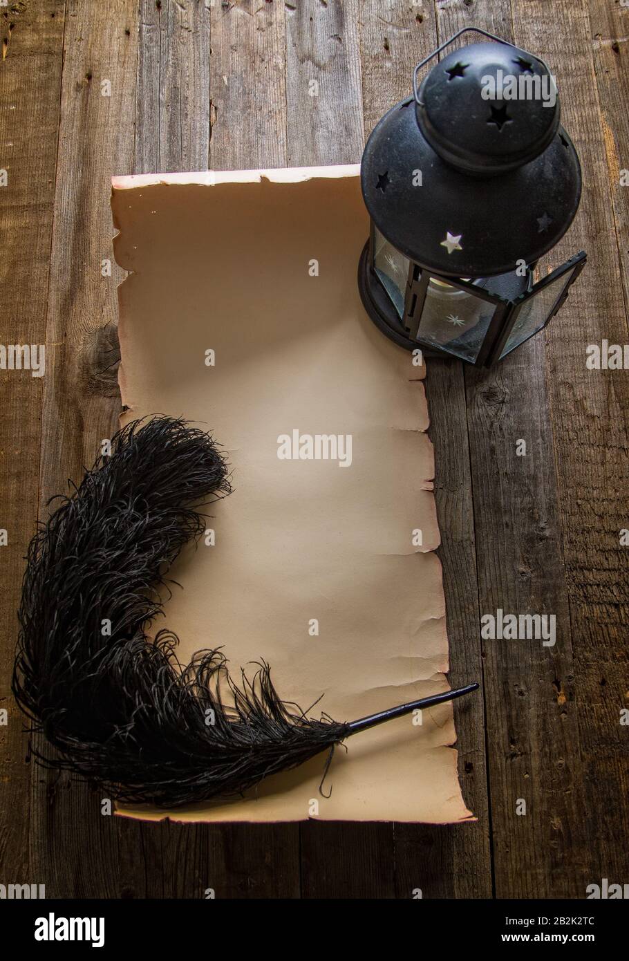 scroll feather lantern Stock Photo - Alamy