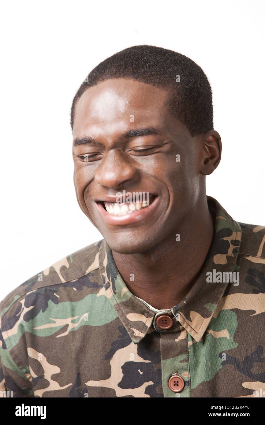 Military man closed eyes hi-res stock photography and images - Alamy