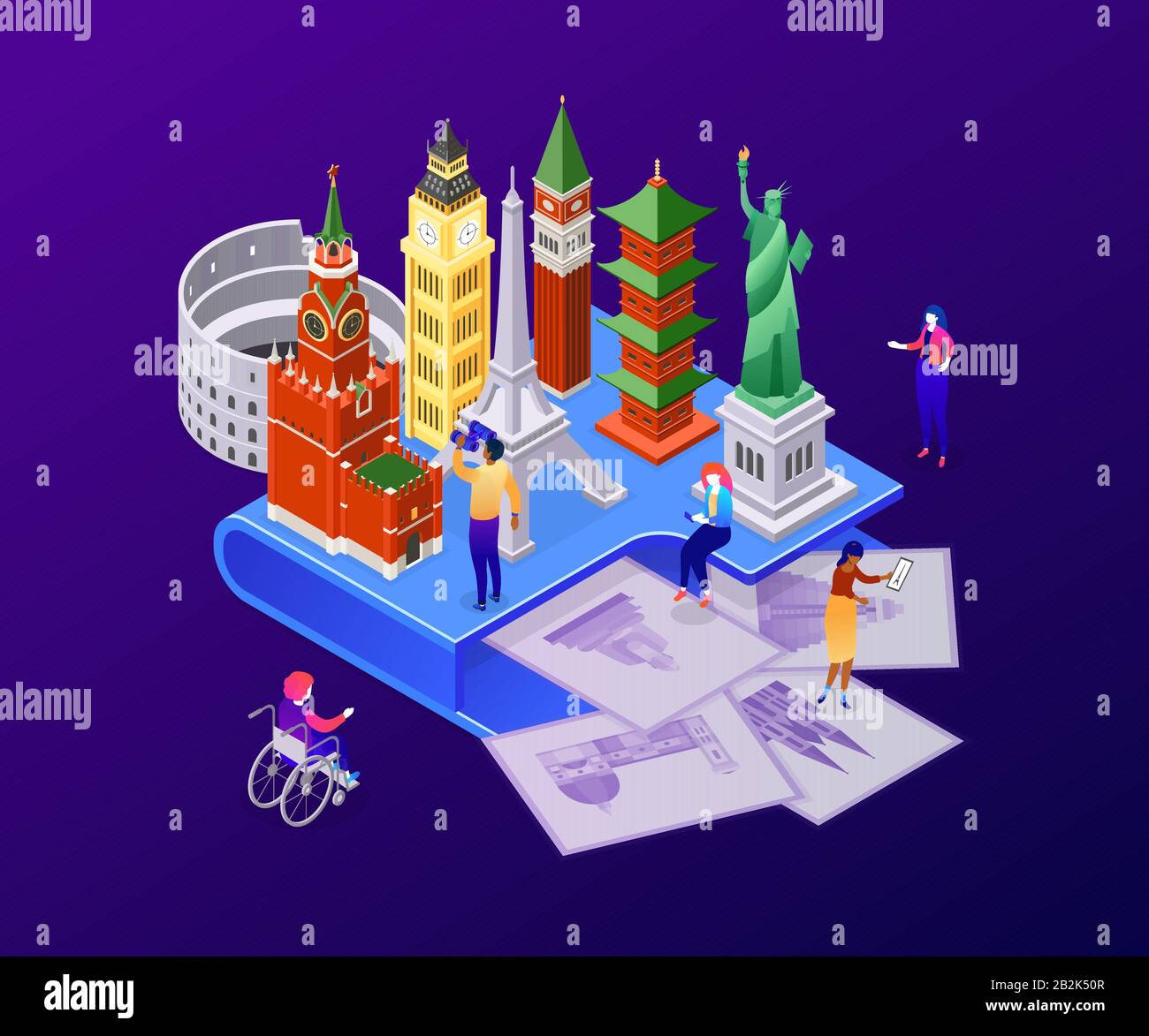Choose your route - colorful isometric vector illustration Stock Vector ...