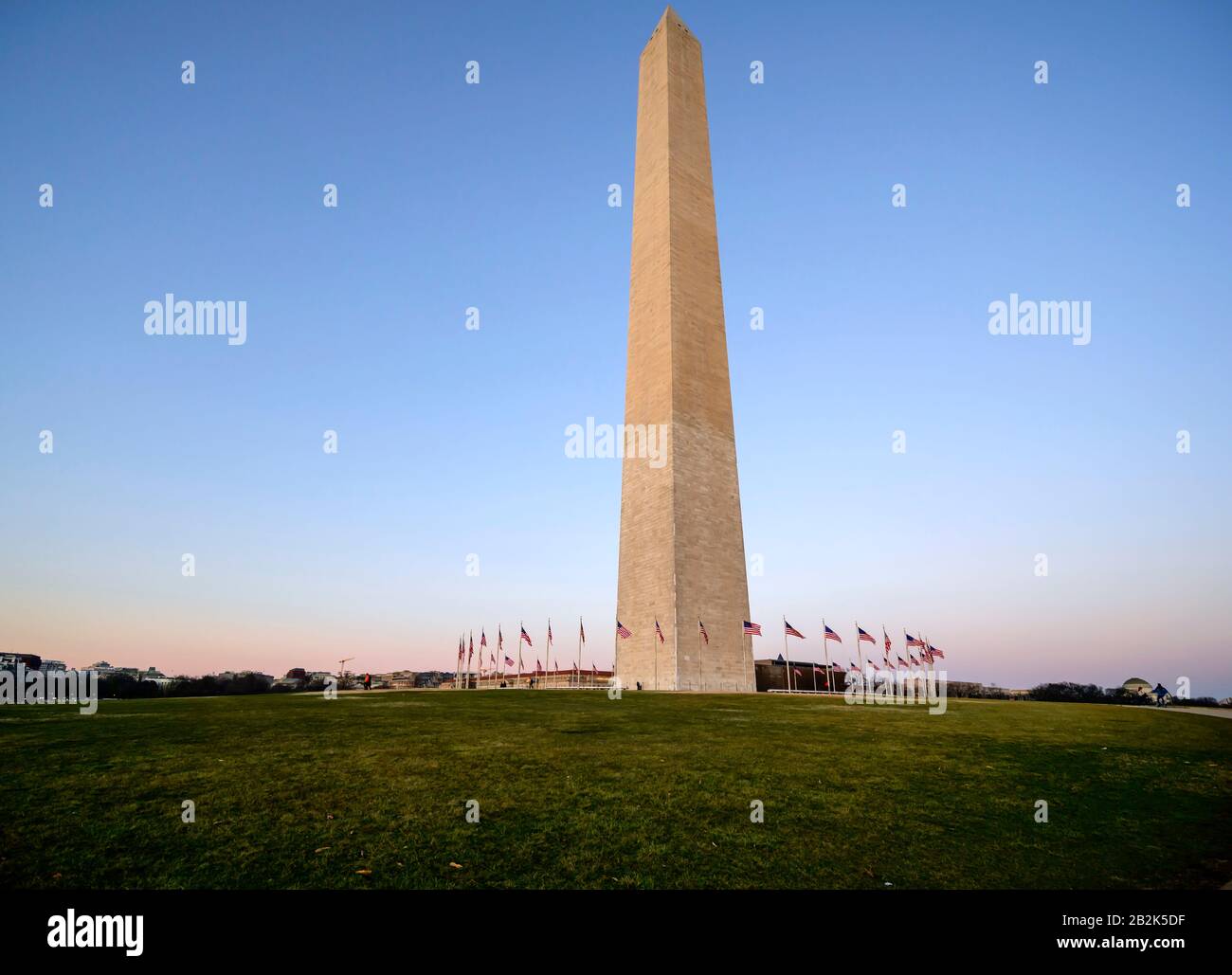 Washington Monument flags circle in DC United States USA Stock Photo ...