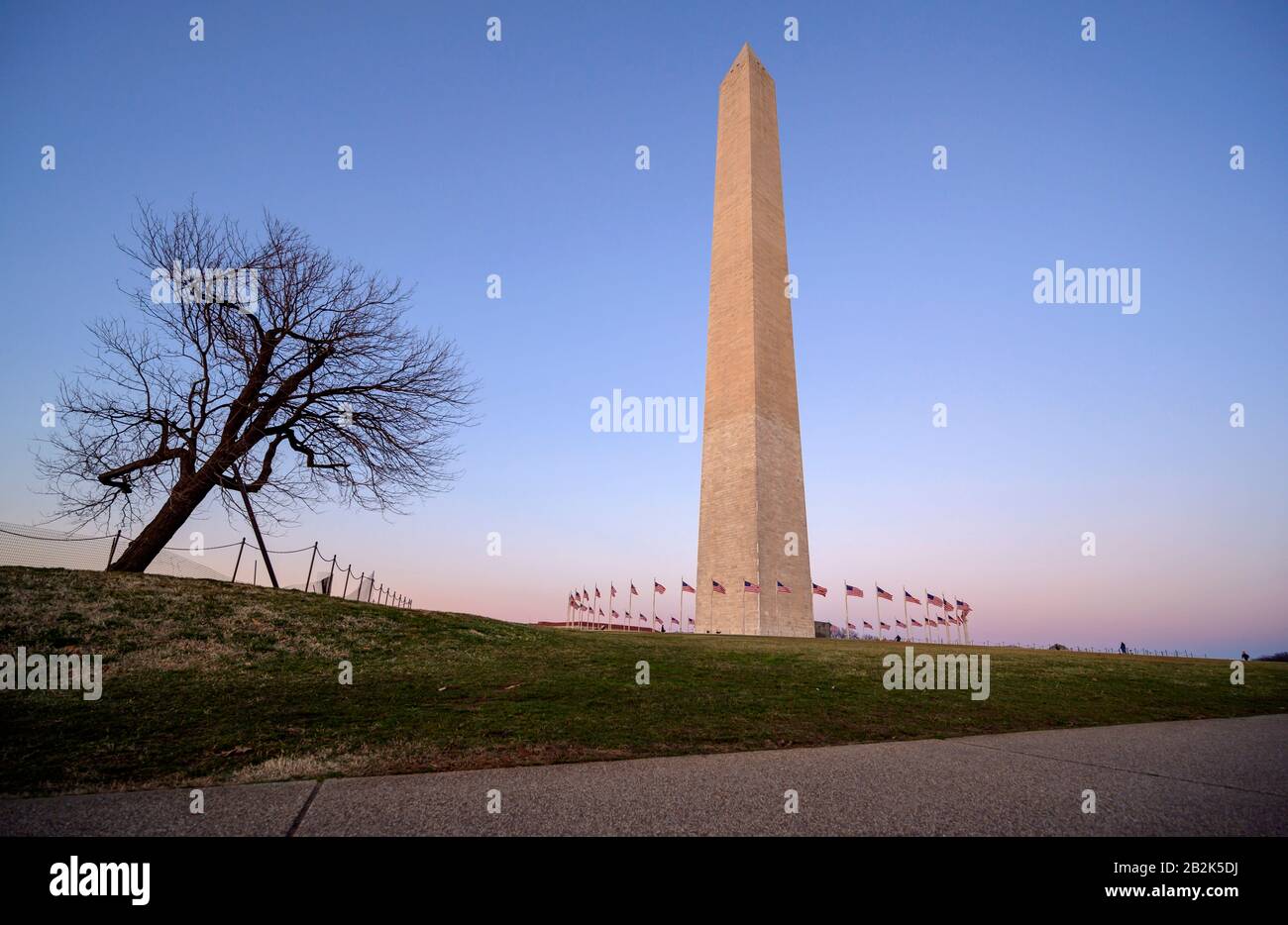 Washington Monument flags circle in DC United States USA Stock Photo ...