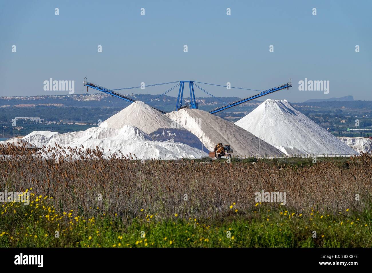 Torrevieja and La Mata lagoon and salt-pans, Costa Blanca, Spain Stock ...