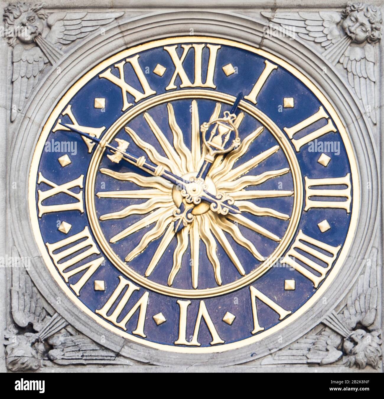 Detail shot of clock face Stock Photo - Alamy