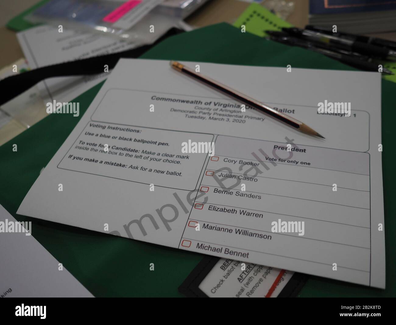 Sample ballot 2020 hi-res stock photography and images - Alamy