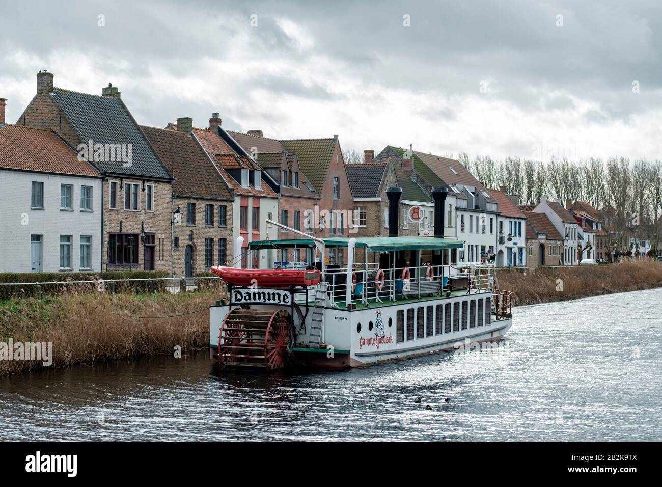 Damme cityscape with Damme canal (Damse Vaart), Belgium Stock Photo - Alamy