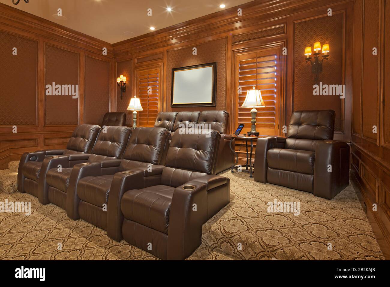 Home theater seating furniture hi-res stock photography and images - Alamy