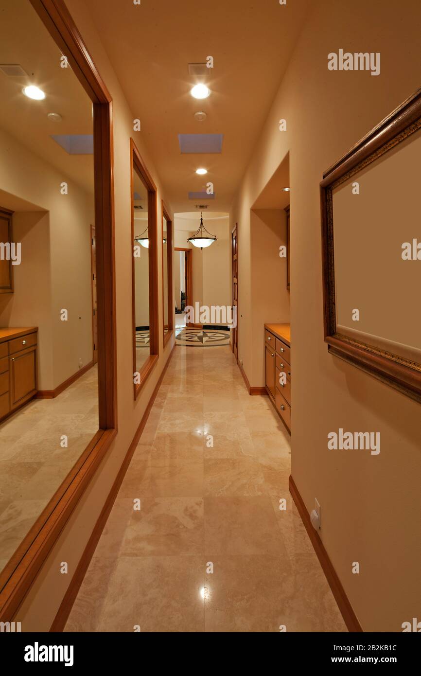 Hallway in luxurious house Stock Photo - Alamy