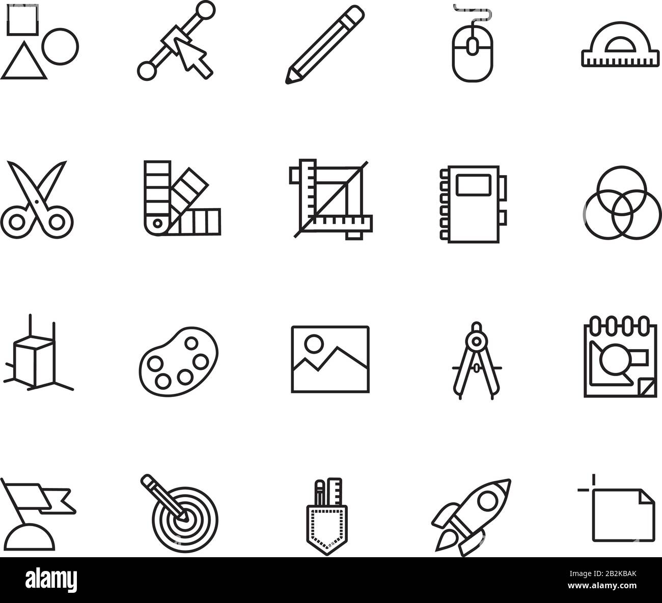 Digital creation linear icons hi-res stock photography and images - Alamy