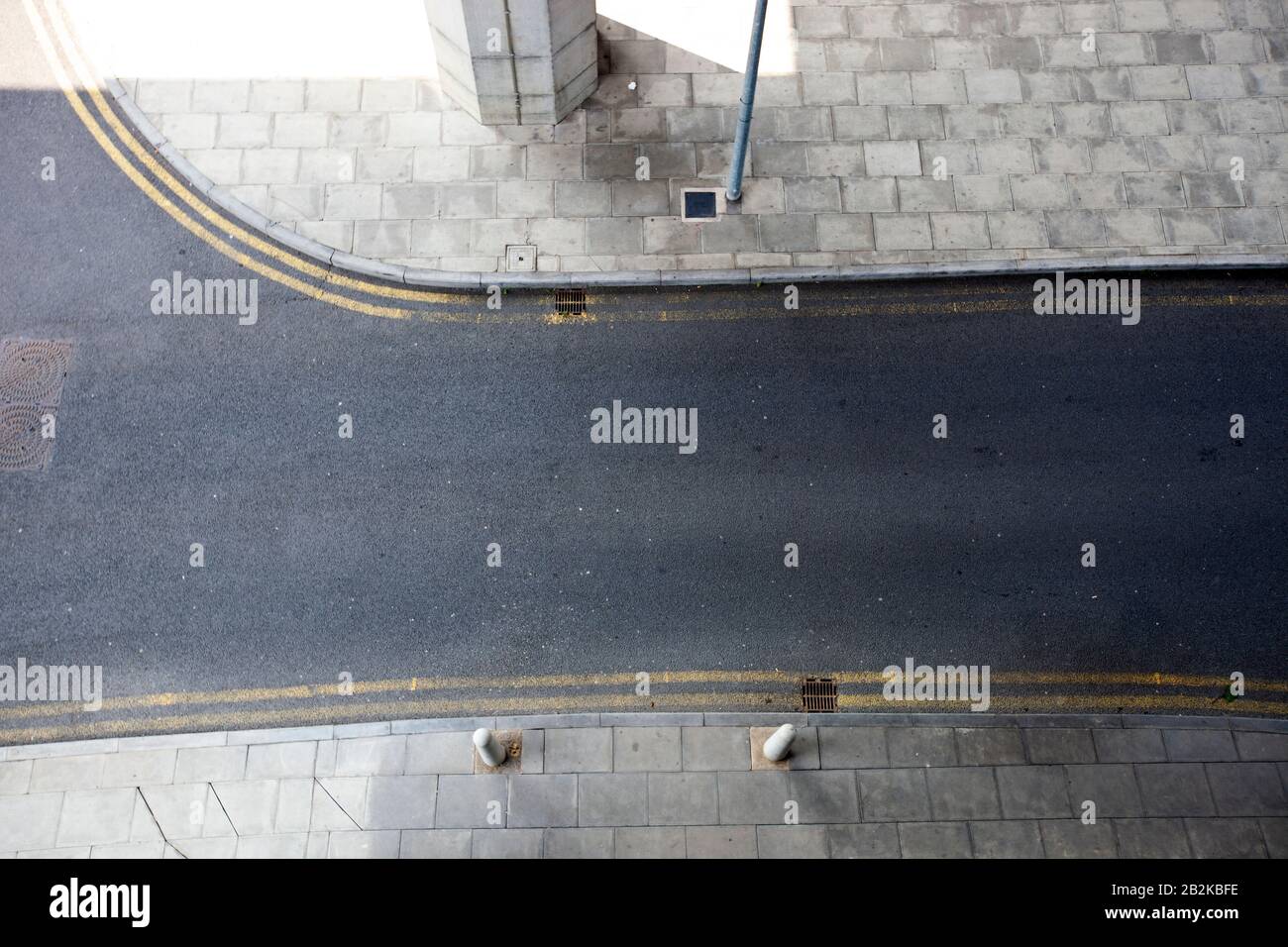 Aerial View of empty street Stock Photo - Alamy