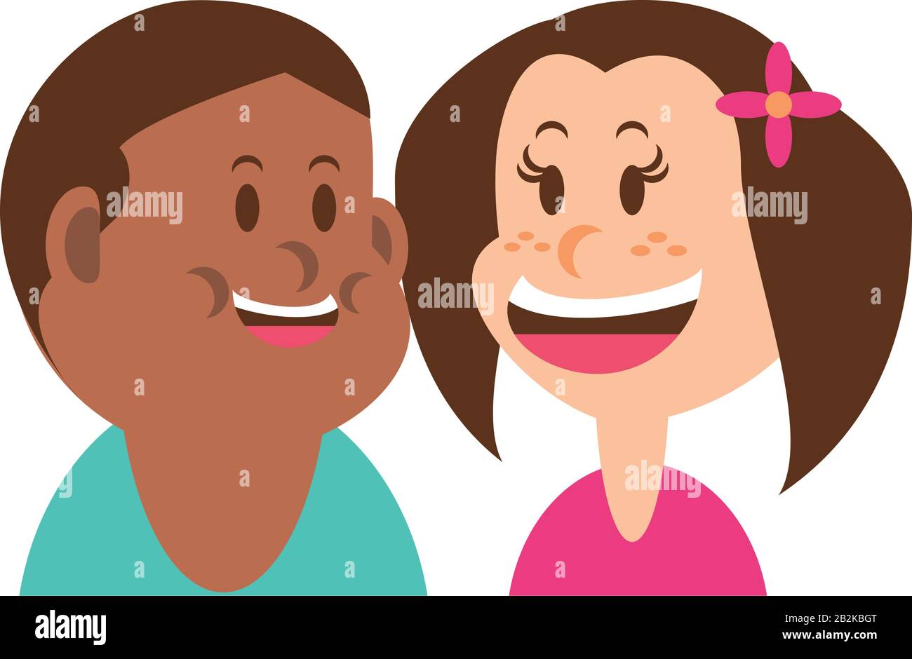 children smiling on white background vector illustration design Stock ...