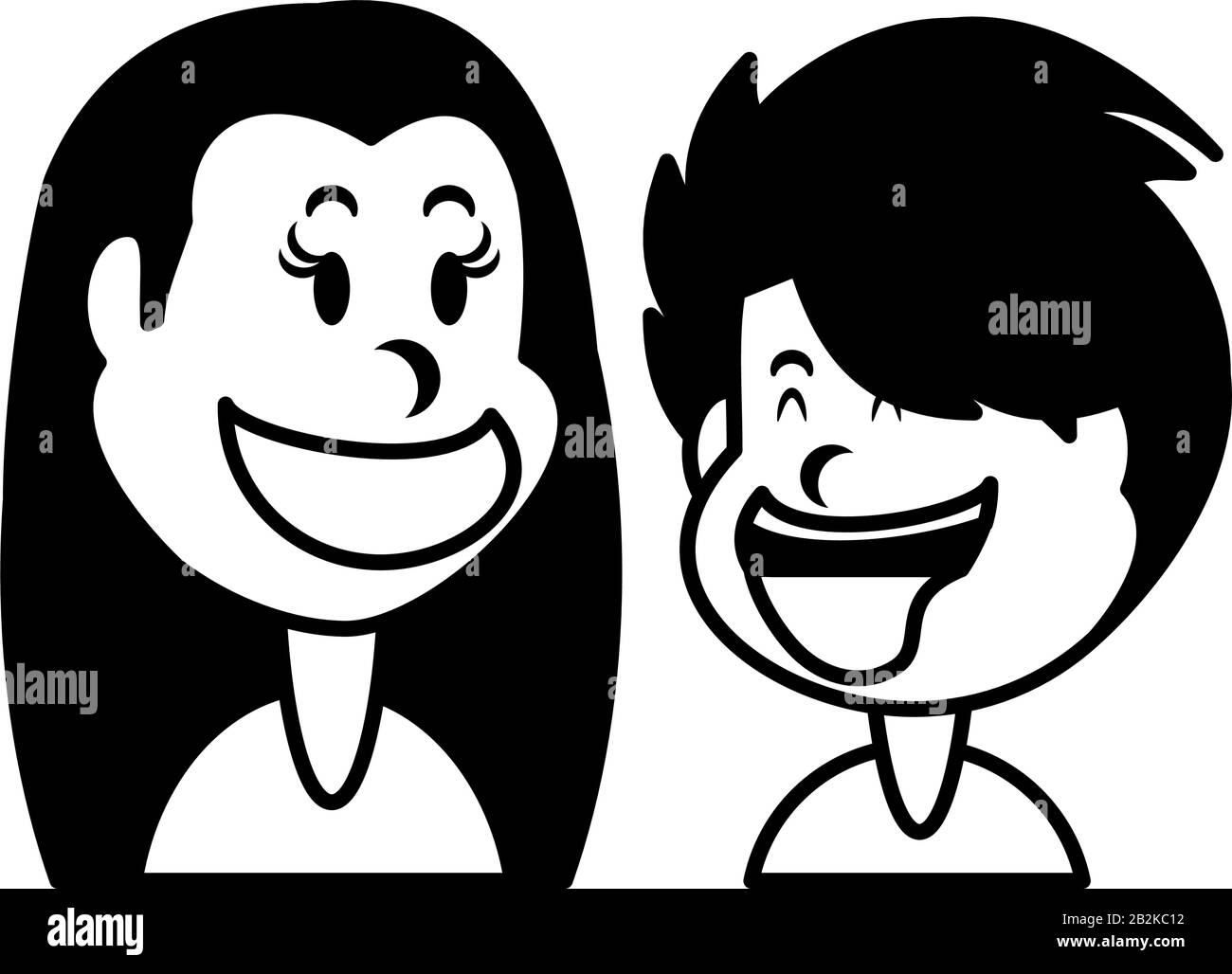 children smiling on white background vector illustration design Stock ...