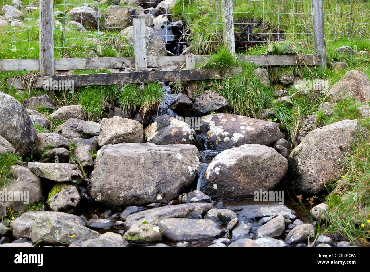 Water flowing through rocks Stock Photo - Alamy