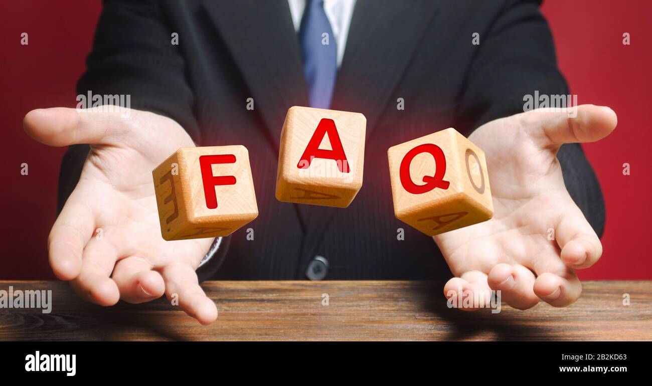 Cubes thrown by a official make word abbreviation acronym FAQ ...