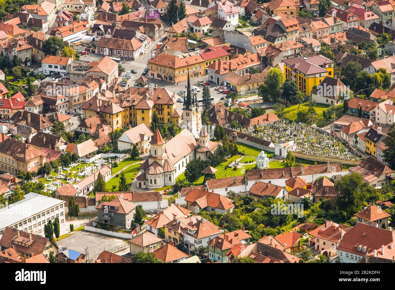 First Romanian School In The City Of Brasov Stock Photo - Alamy