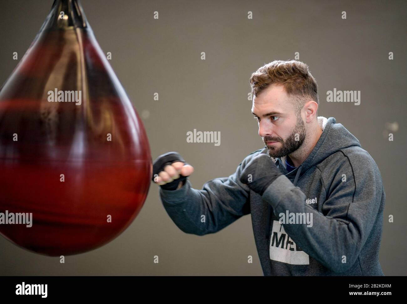 Hamburg, Germany. 03rd Mar, 2020. IBO World Champion Dominic Bösel ...