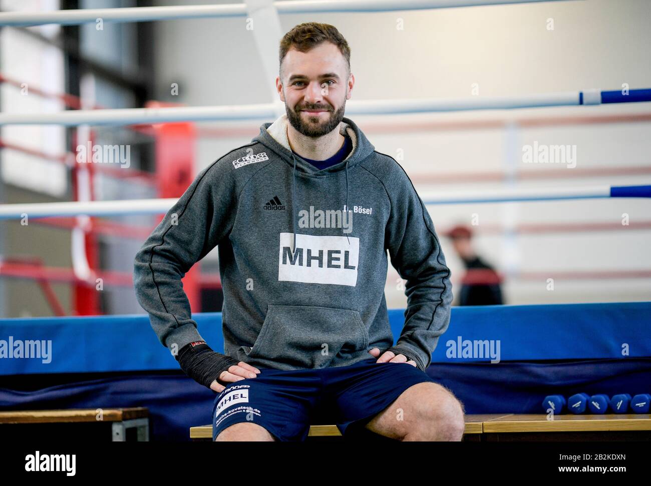 Hamburg, Germany. 03rd Mar, 2020. IBO World Champion Dominic Bösel ...